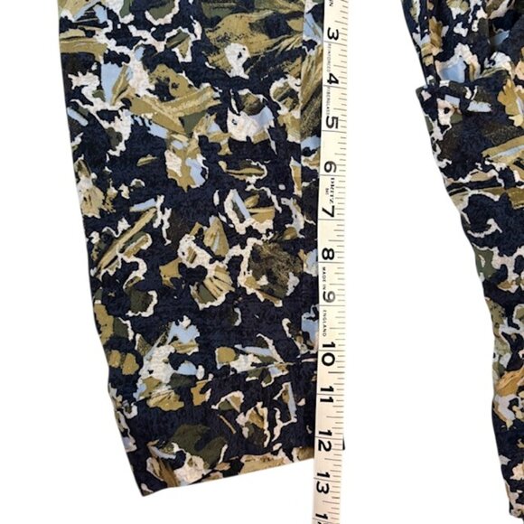 NIC+ZOE | Dresses | Niczoe Womens Dress Navy Blue And Olive Green Print ...